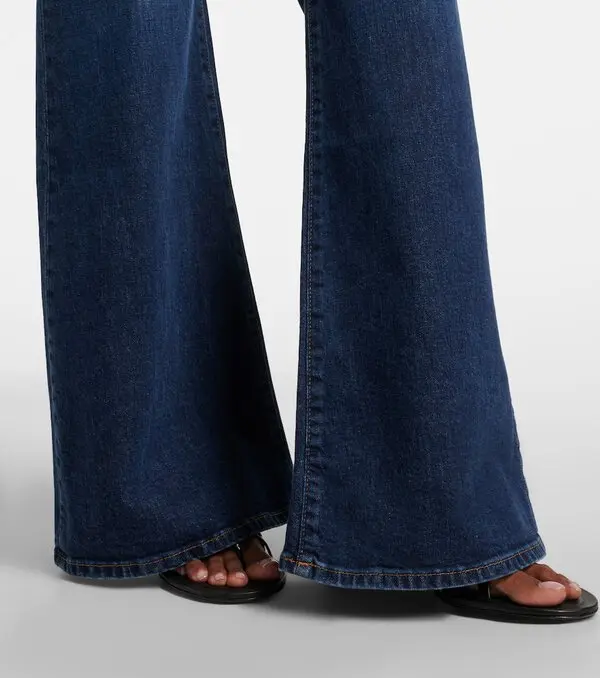 7 For All Mankind Low-rise Flared Jeans - Blue