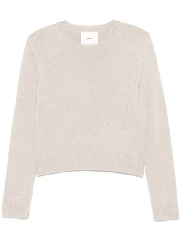 LISA YANG Mable Cashmere Crewneck Sweater - Beige