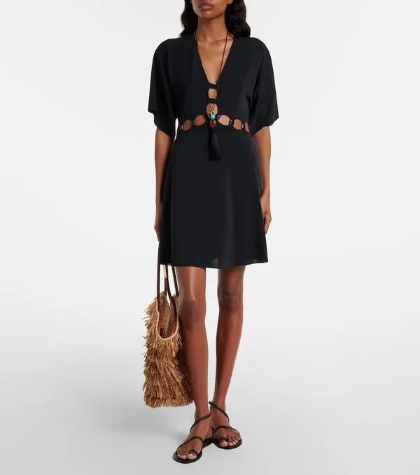 ERES Connection Cutout Jersey Minidress