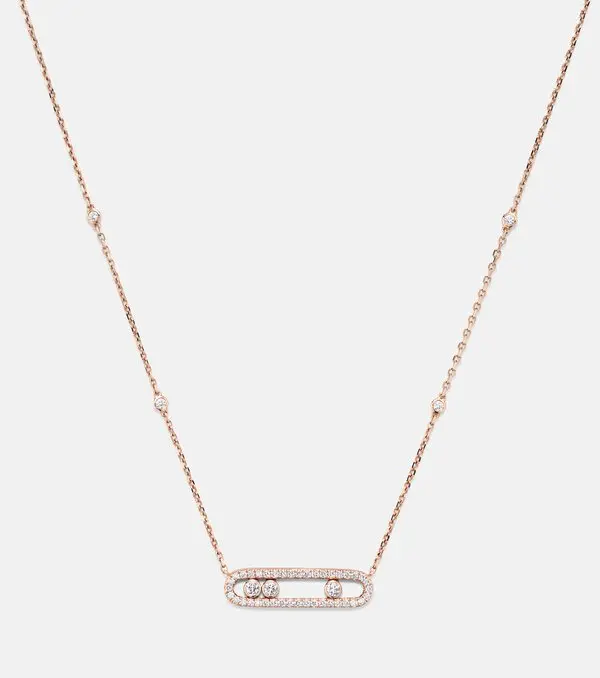 Messika Baby Move 18kt Rose Gold And Diamond Necklace