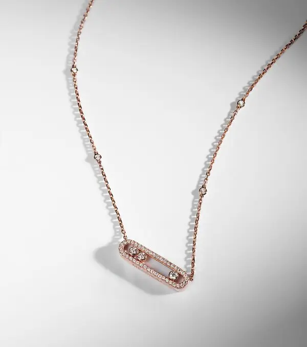 Messika Baby Move 18kt Rose Gold And Diamond Necklace