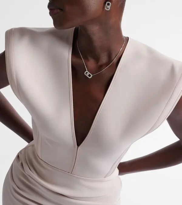 Messika So Move 18kt White Gold Chain Necklace With Diamonds