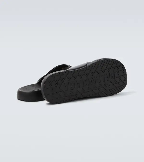 Balenciaga Sporty Pool Slides - Black