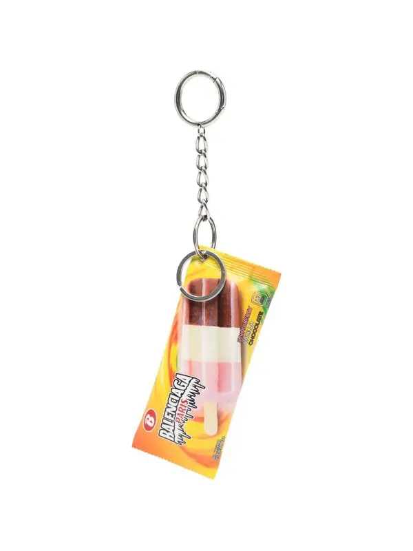 Balenciaga Snack Pouch Keyring - Yellow