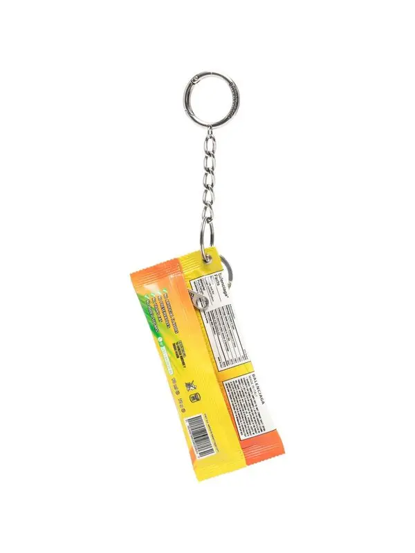 Balenciaga Snack Pouch Keyring - Yellow