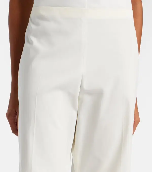 Khaite Walter Cotton And Silk Flared Pants - White