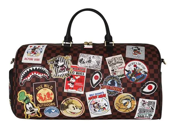 SPRAYGROUND Mickey Mouse Global Mogul Duffle Bag - Brown