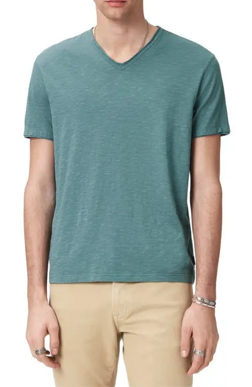 John Varvatos Miles Slub Cotton T-shirt - Fog