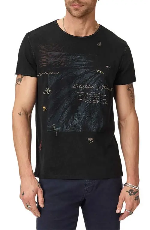 John Varvatos Wild Heart Raw Edge Graphic T-shirt