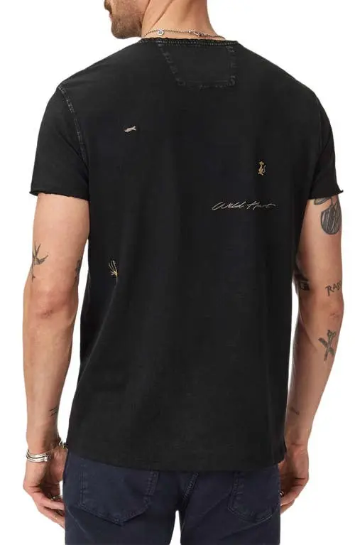 John Varvatos Wild Heart Raw Edge Graphic T-shirt