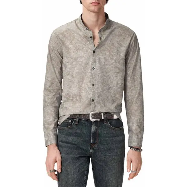 John Varvatos Vistra Cotton Button-up Shirt - Turtle Green