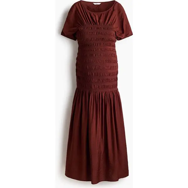 H&m Mama Smocked-detail Ankle-length Dress