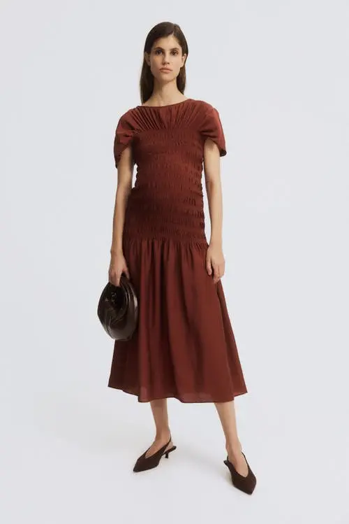 H&m Mama Smocked-detail Ankle-length Dress