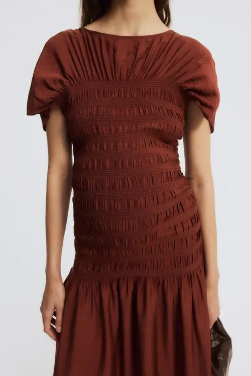 H&m Mama Smocked-detail Ankle-length Dress