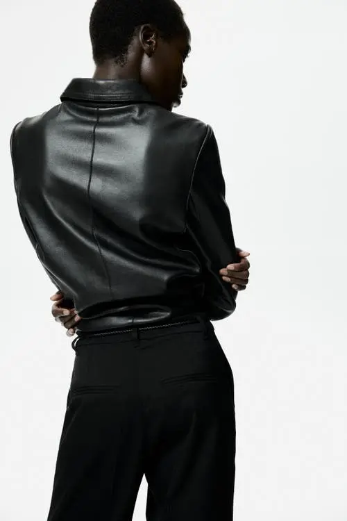 H&m Straight Belted Trousers