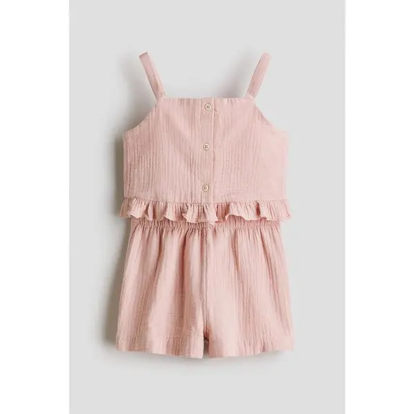 H&m Adorables Cotton Muslin Set - Light Dusty Pink