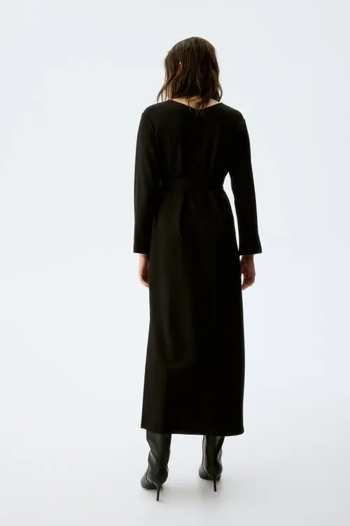 H&m Mama Tie-belt Jersey Midi Dress