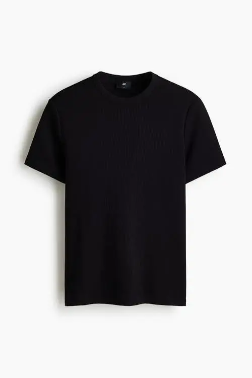 H&M Slim-fit Ribbed T-shirt