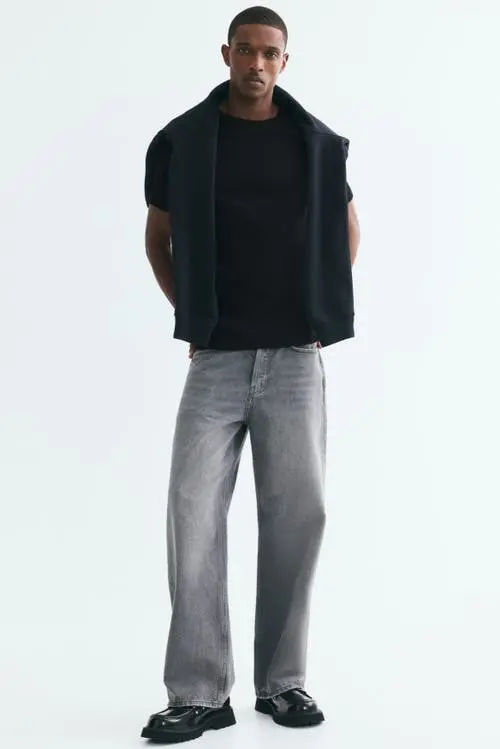 H&M Slim-fit Ribbed T-shirt