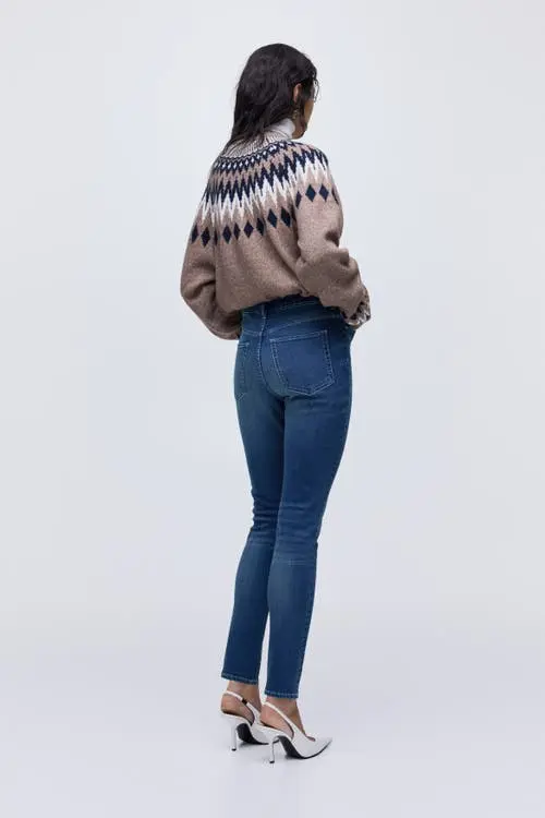 H&m Skinny High Rise Jeans - Denim Blue