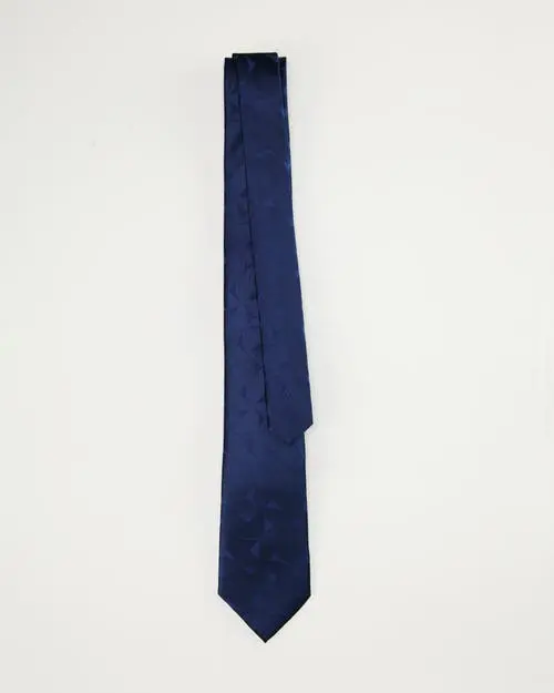 KNOTTERY & CO Pinwheel Silk Jacquard Tie - Navy