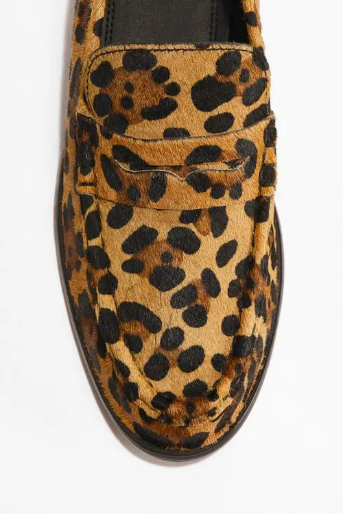 H&m Leopard Print Leather Loafers