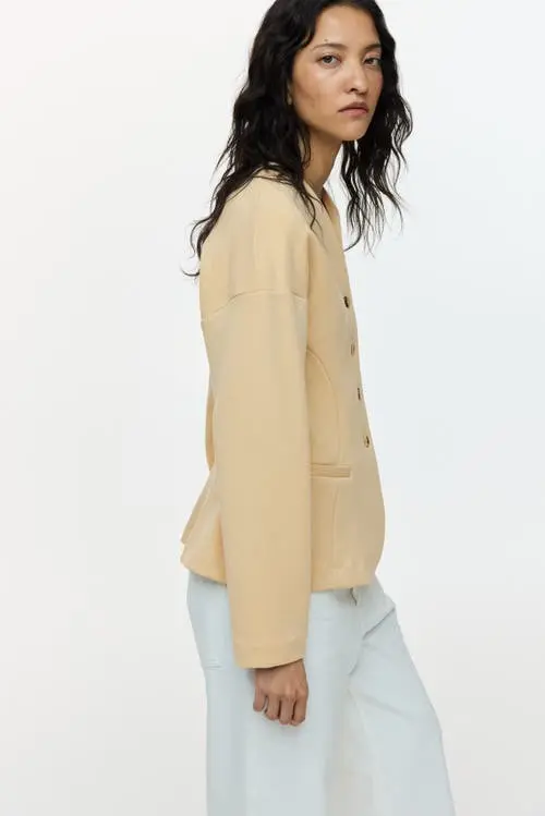 H&M Jersey Jacket With V-neck And Drop Shoulder