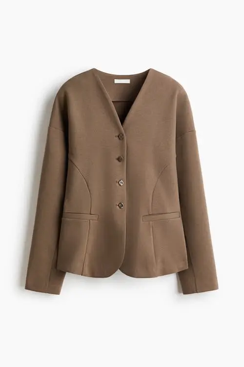 H&m Jersey Blazer - Brown