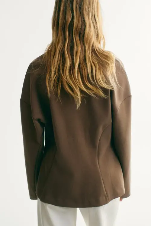 H&m Jersey Blazer - Brown