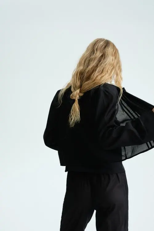 H&m Pintucked Pyjama Shirt With Lace Trim