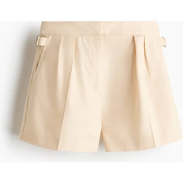 H&m Linen-blend Herringbone Shorts