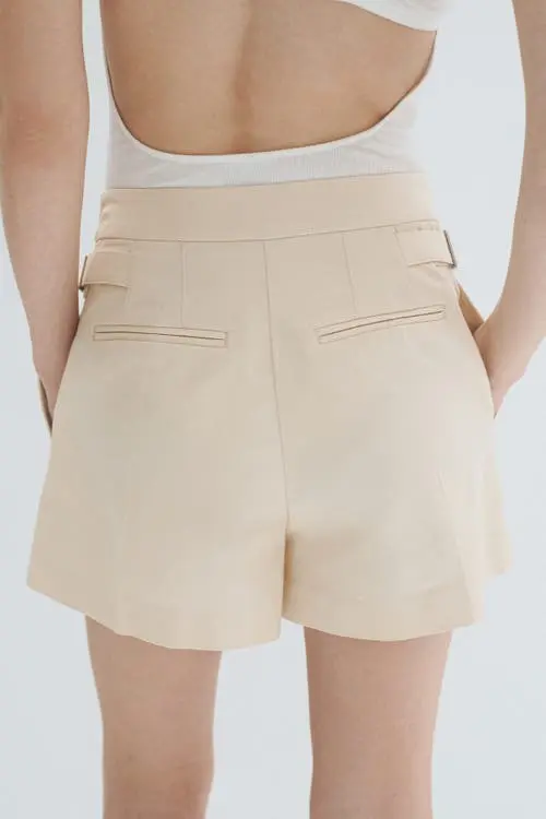 H&m Linen-blend Herringbone Shorts