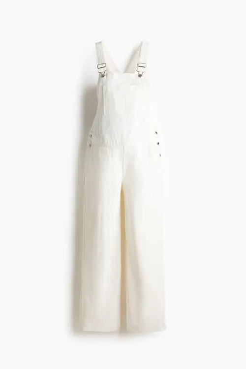 H&m Mama Before & After Denim Dungarees - White