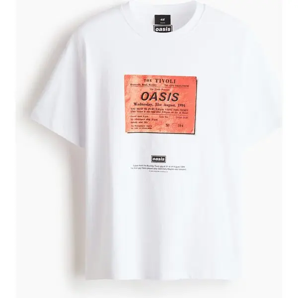 H&m Loose Fit T-shirt - White/oasis