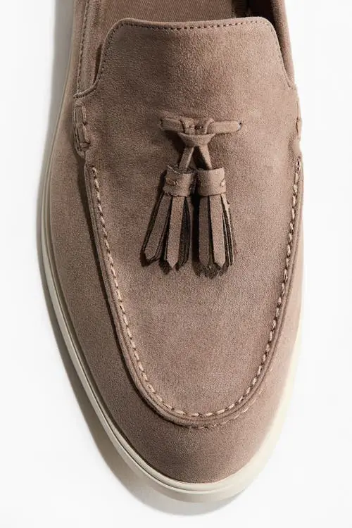 H&m Tasseled Loafers - Dark Beige