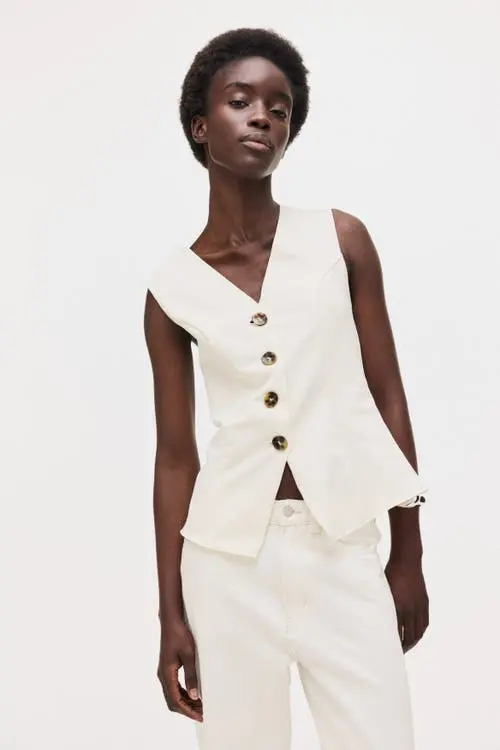 H&m Jersey V-neck Waistcoat