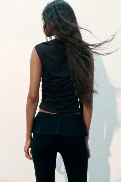 H&M Flared-leg Frill-trimmed Trousers