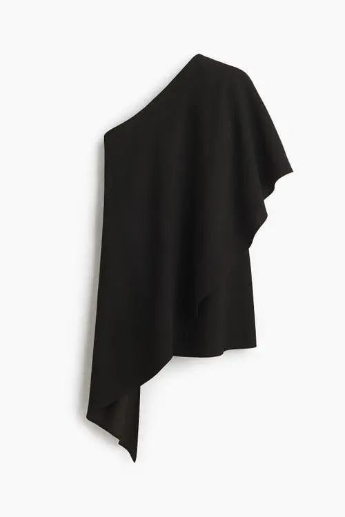 H&m One-shoulder Cape Top
