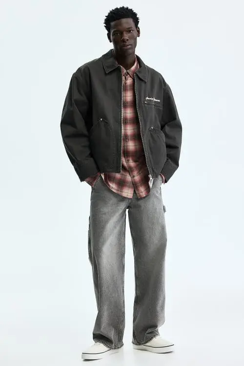 H&m Relaxed Fit Shirt - Pink/plaid