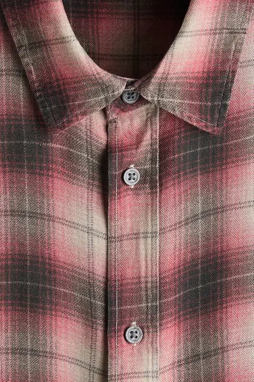 H&m Relaxed Fit Shirt - Pink/plaid