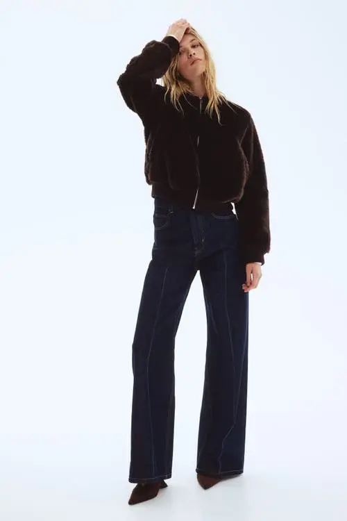 H&m Pile Bomber Jacket
