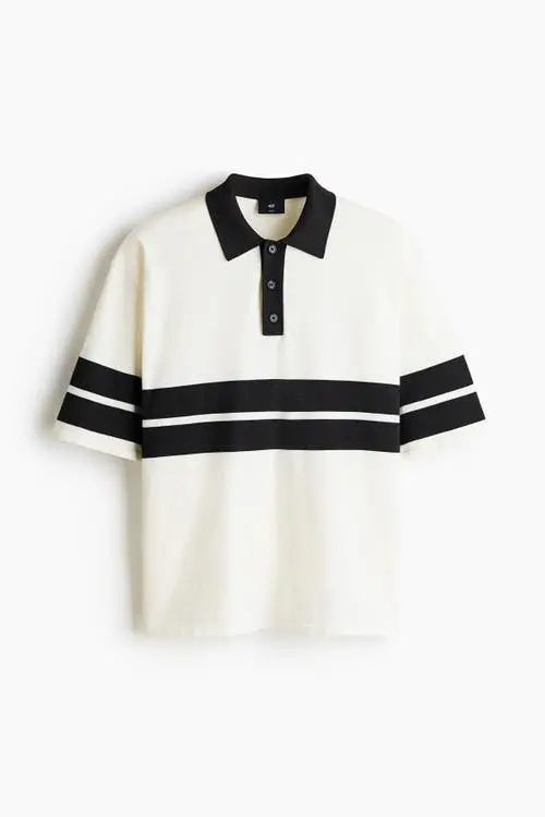 H&M Loose Fit Knitted Polo Shirt