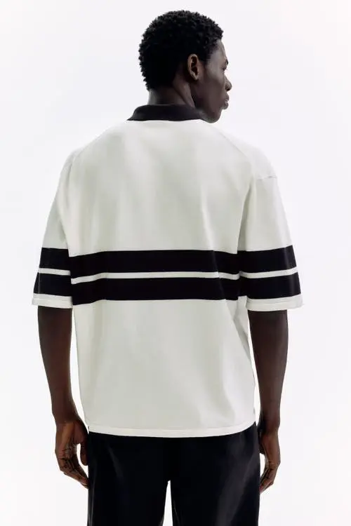 H&M Loose Fit Knitted Polo Shirt