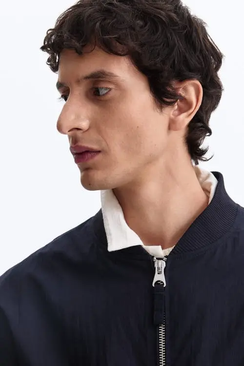 H&m Bomber Jacket - Navy Blue