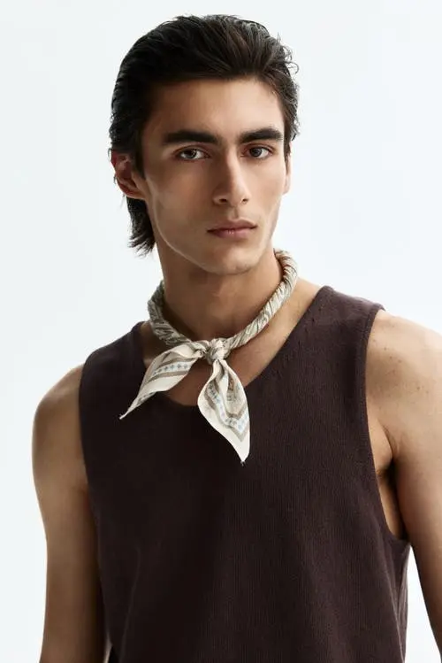 H&m Regular Fit Knitted Vest Top - Dark Brown