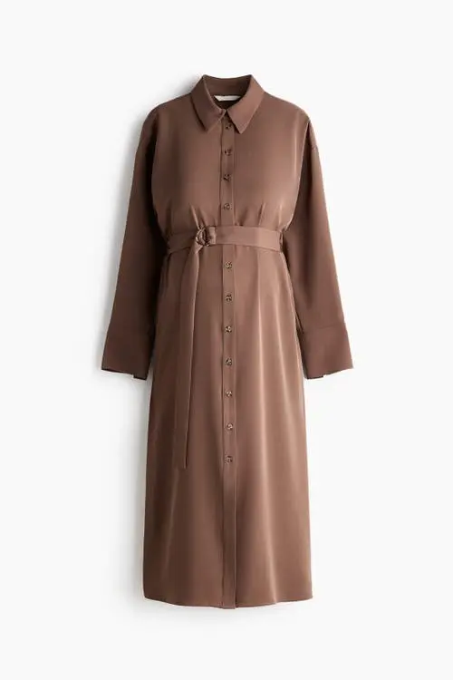 H&m Belted Shirt Dress