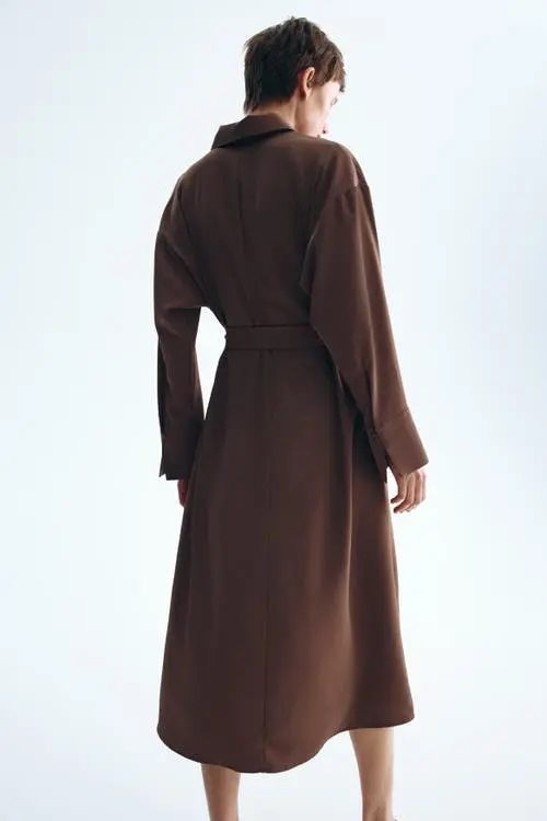 H&m Belted Shirt Dress