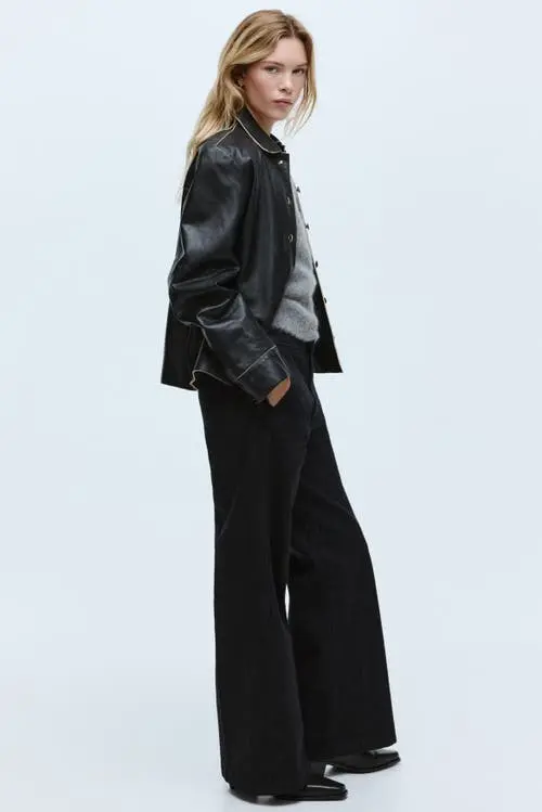 H&m Flared High Jeans - Black
