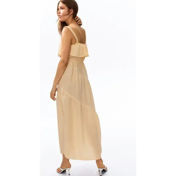 H&m Flounced Tiered Midi Dress