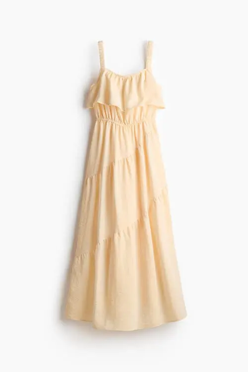 H&m Flounced Tiered Midi Dress